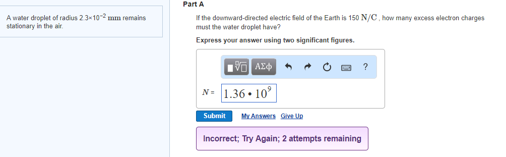 Solved A Water Droplet Of Radius 2 3 Times 10 2 Mm Remains Chegg solved-a-water-droplet-of-radius-2-3-times-10-2-mm-remains-chegg