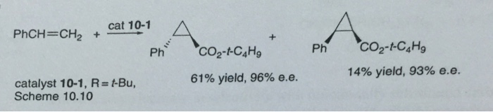 Solved PhCH CH2 cat 10-1 catalyst 10-1, R tBu, Scheme 10.10 | Chegg.com