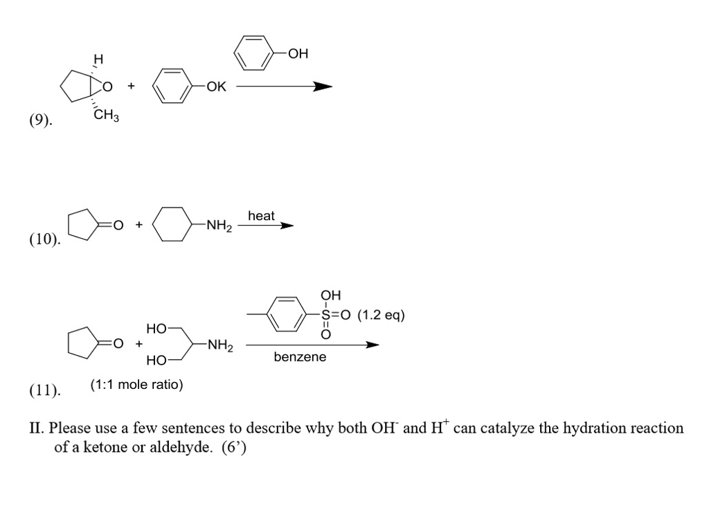Solved (9). CH3 heat (10) OH s-o (1.2 eq) HO NH2 benzene HO | Chegg.com