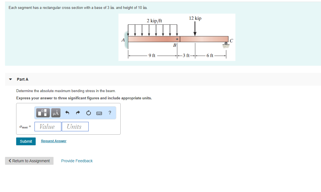 Solved Each segment has a rectangular cross section with a | Chegg.com