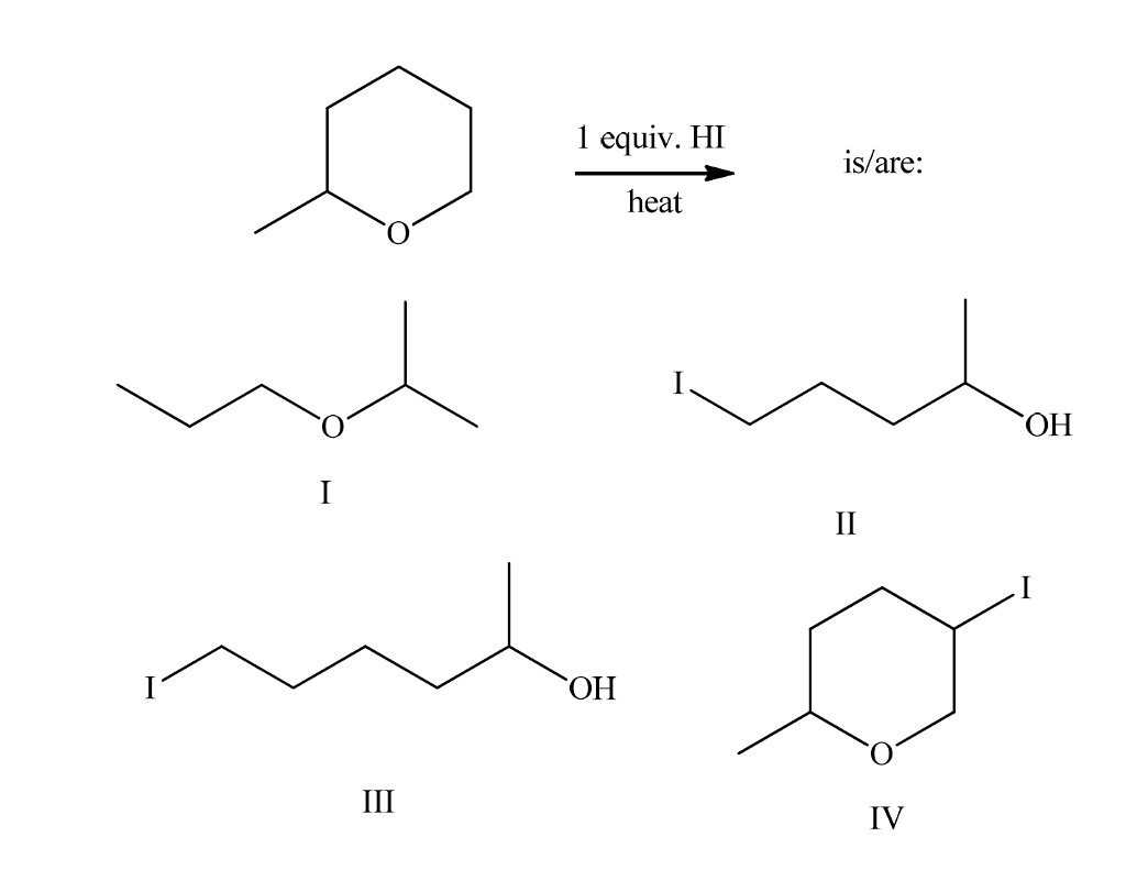 Solved 1 equiv. HI is/are: heat OH OH IV | Chegg.com