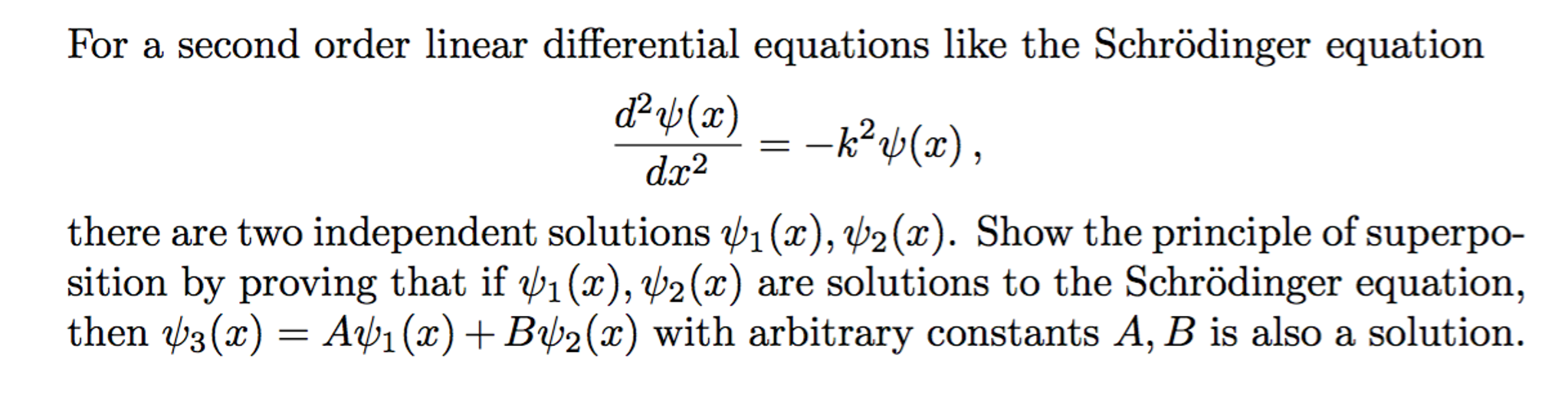 Solved For A Second Order Linear Differential Equations Like