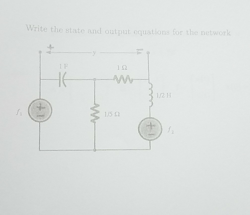 Solved Write the state and output equations for the network | Chegg.com