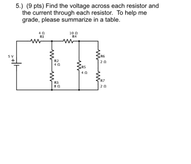 Solved Find the voltage across each resistor and the current | Chegg.com