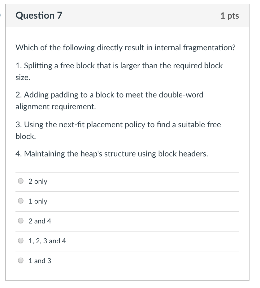Solved Question 7 1 pts Which of the following directly | Chegg.com