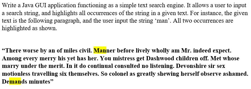 Solved Write a Java GUI application functioning as a simple | Chegg.com