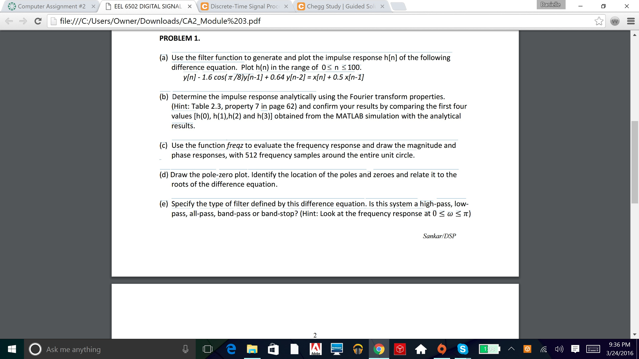 Solved Assistance On Matlab Code Concerning Difference 