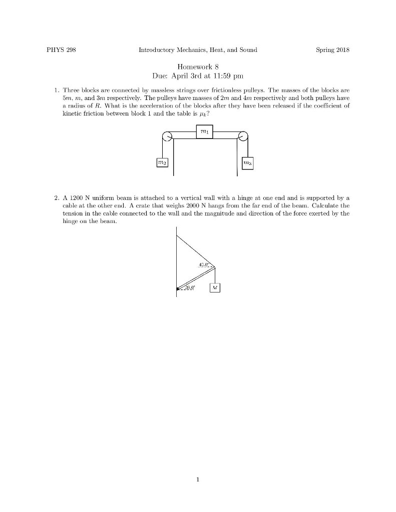 Solved Three blocks are connected by massless strings over | Chegg.com Solved Three blocks are connected by massless strings over | Chegg.com