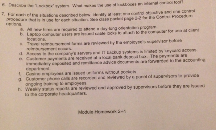 Solved Lockbox" system. What makes the use of lockboxes an | Chegg.com