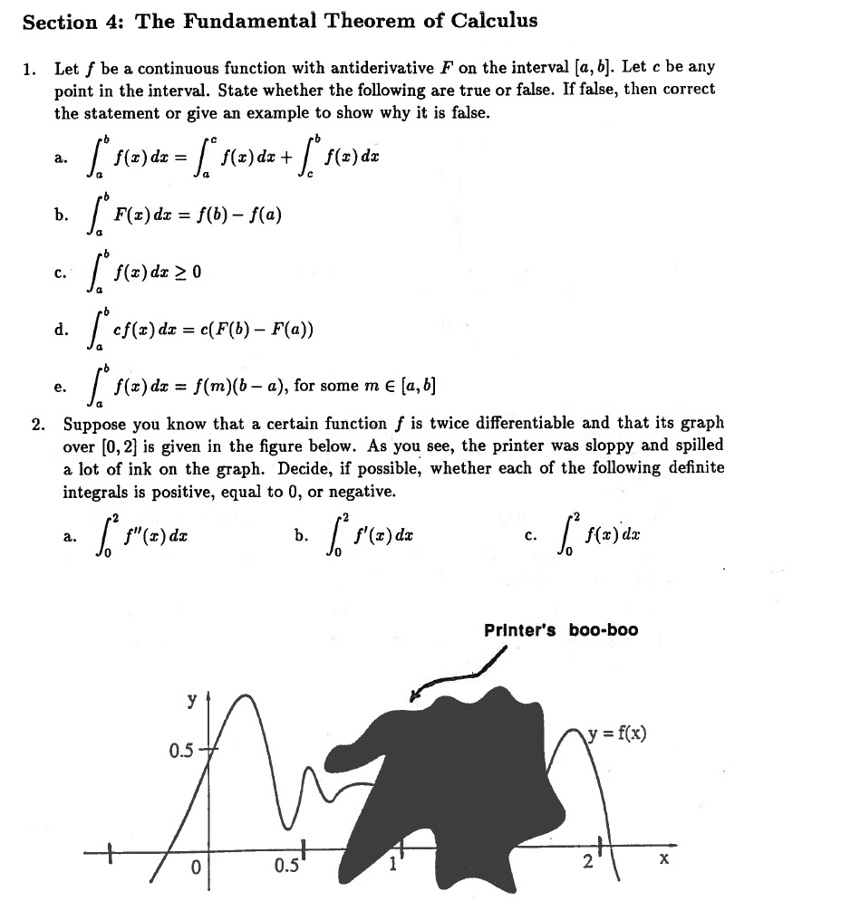 Solved Let f be a continuous function with antiderivative F | Chegg.com