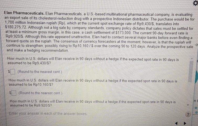 Solved Elan Pharmaceuticals. Elan Pharmaceuticals, a | Chegg.com