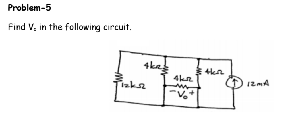 Solved Find V_o in the following circuit. | Chegg.com