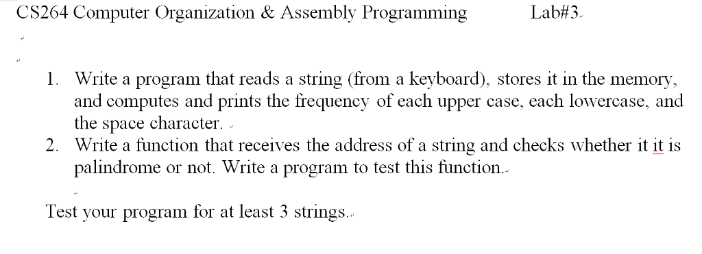 Solved CS264 Computer Organization & Assembly Programming | Chegg.com