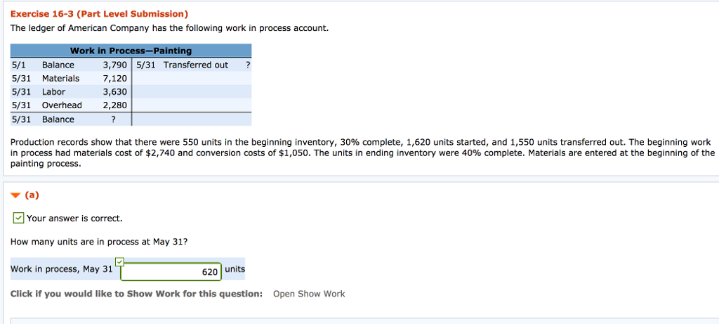 Solved Exercise 16-3 (Part Level Submission) The ledger of | Chegg.com