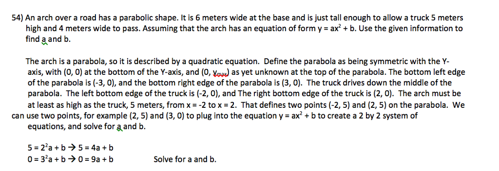 Solved An arch over a road has a parabolic shape. It is 6 | Chegg.com