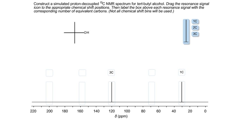 Solved Construct a simulated proton-decoupled 13C NMR | Chegg.com