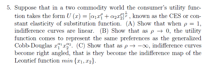 Solved 5 Suppose That In A Two Commodity World The