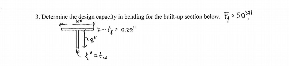 Solved Kil Determine the design capacity in bending for the | Chegg.com