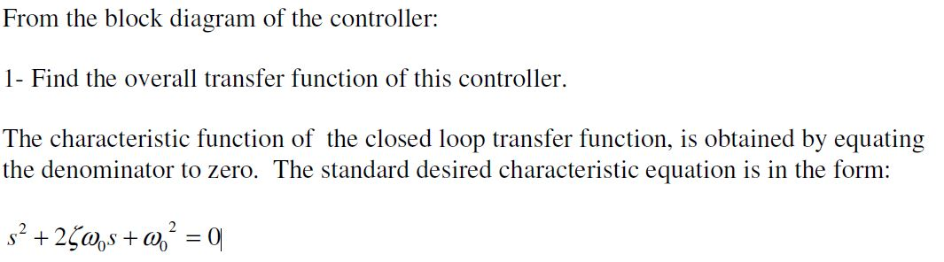 DC Motor PI speed control closed-loop block diagram. | Chegg.com