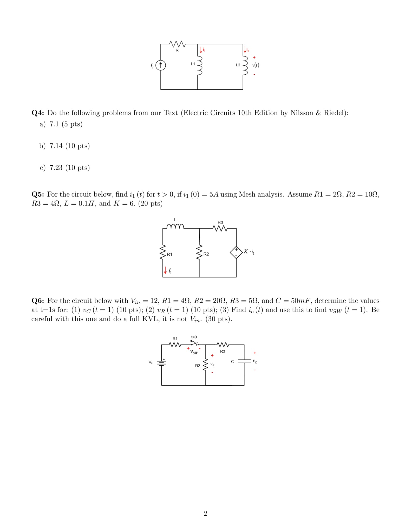 Solved Do the following problems from our Text (Electric | Chegg.com