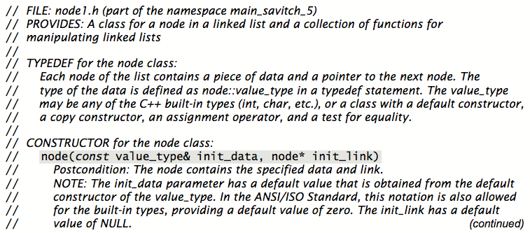 Solved // FILE: node1.h (part of the namespace main_savitch | Chegg.com
