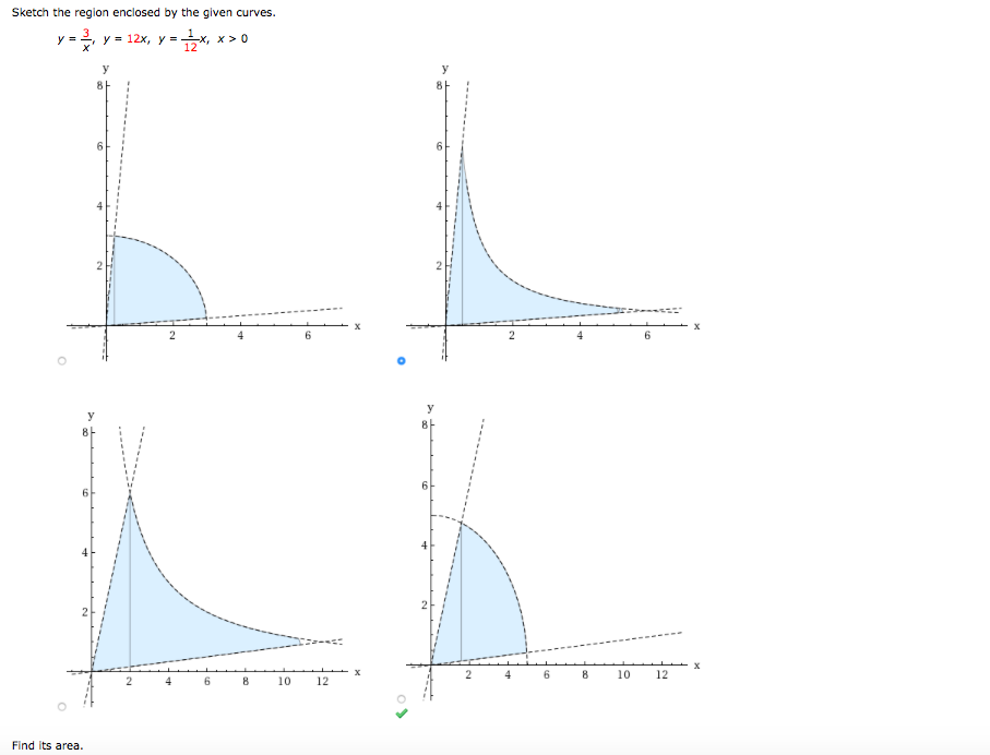 Solved Sketch the region enclosed by the given curves. y = | Chegg.com