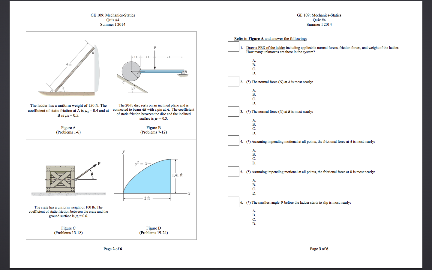 Solved Draw a FBD of the ladder including applicable normal | Chegg.com