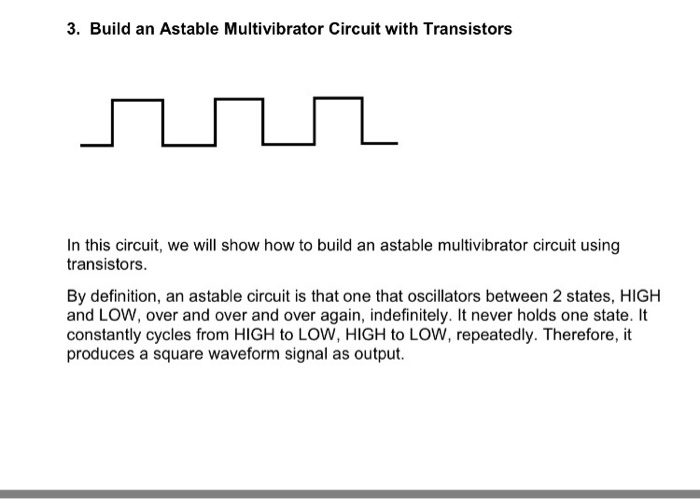 Astable multivibrator definition