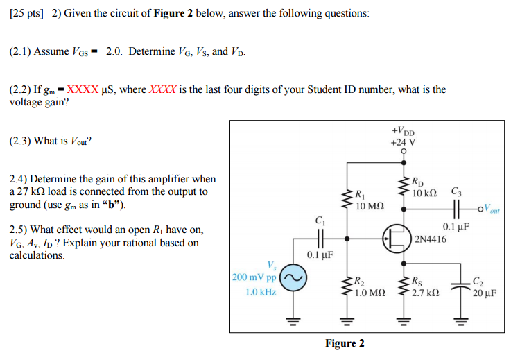 Solved Given the circuit of Figure 2 below, answer the | Chegg.com