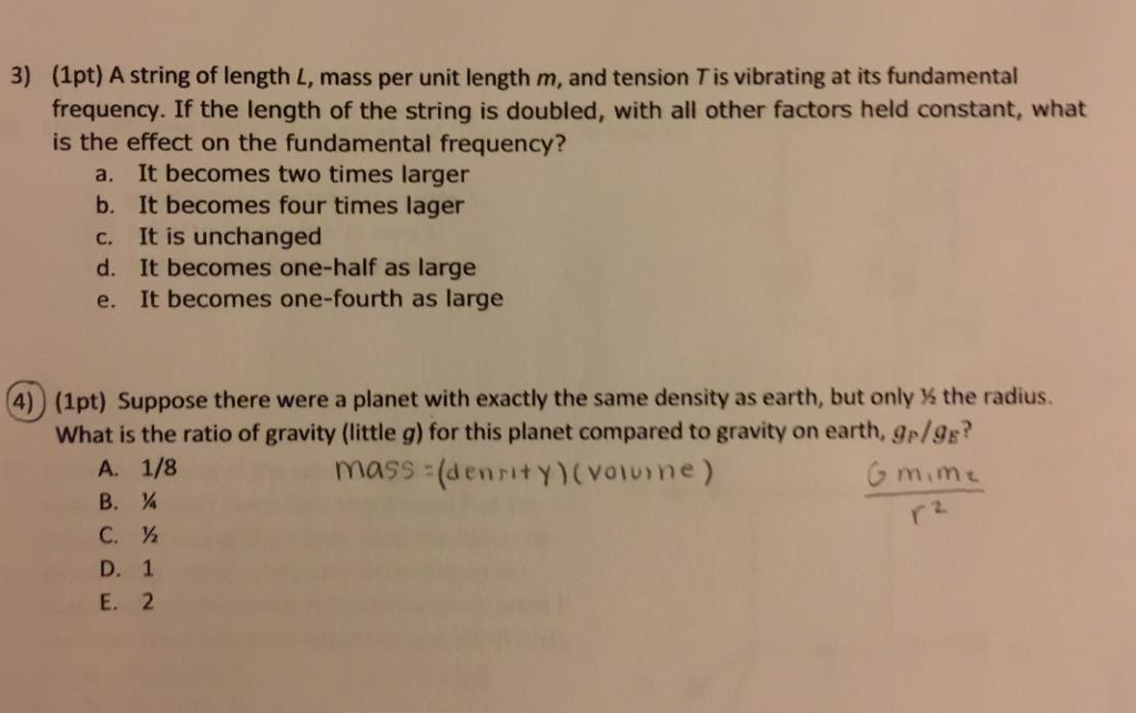 Solved A String Of Length L Mass Per Unit Length M And