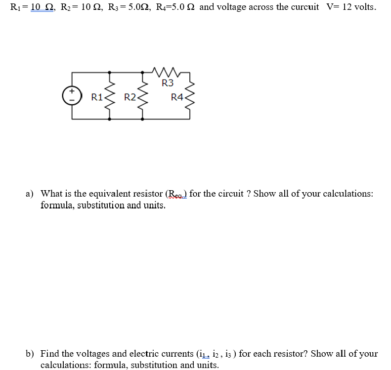 Solved What is the equivalent resistor (Req ) for the | Chegg.com