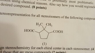 Solved a) draw the stereo representation for all | Chegg.com