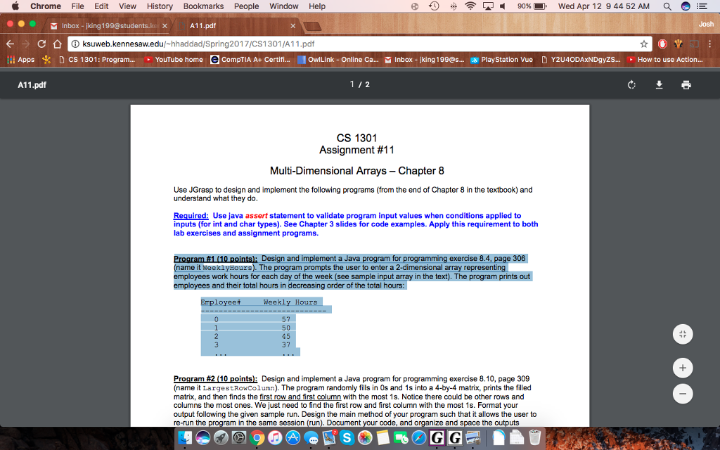 Solved Chrome File Edit View History Bookmarks People Window | Chegg.com