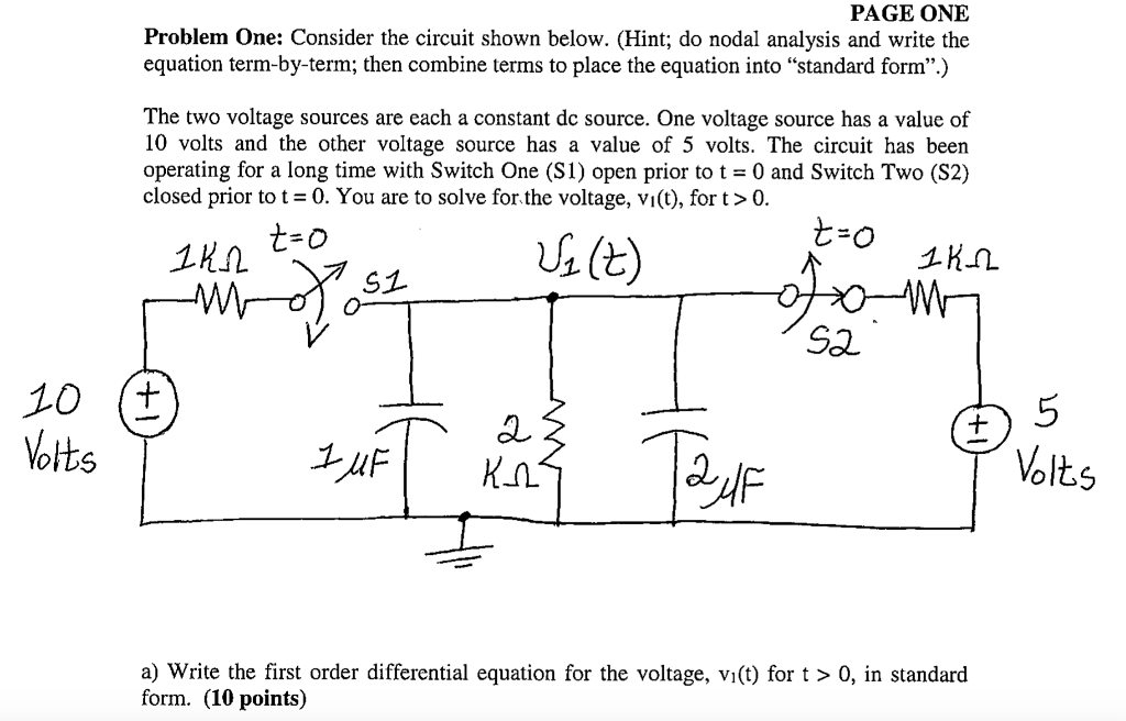 Solved Consider the circuit shown below. The two voltage | Chegg.com