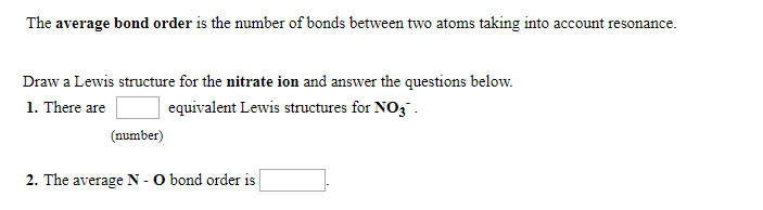 How To Draw The Lewis Structure Of No3 Nitrate Ion Solved Draw Lewis