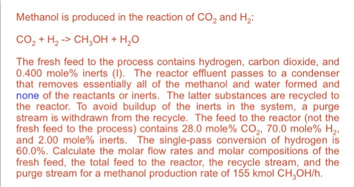 Solved Methanol is produced in the reaction of CO_2 and H_2: | Chegg.com