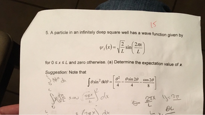 Solved A particle in an infinitely deep square well has a | Chegg.com