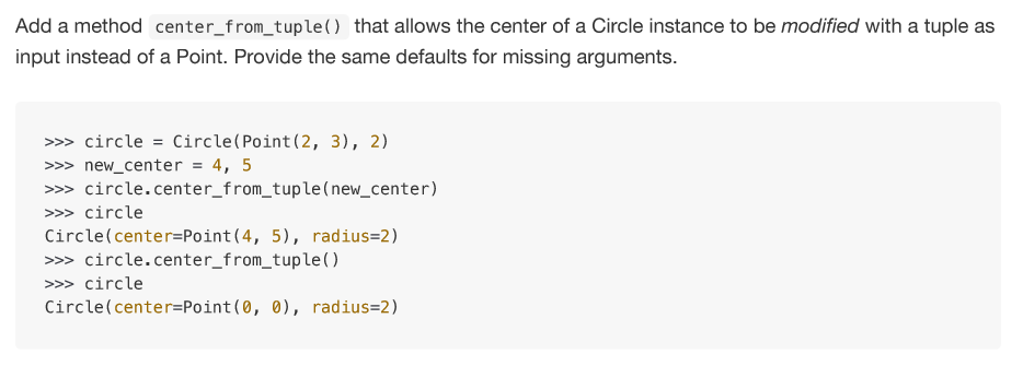Solved Python.Circle class uses a Point object as the | Chegg.com Solved Python.Circle class uses a Point object as the | Chegg.com