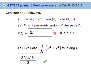 Solved Consider the following. C: line segment from (0, 0) | Chegg.com