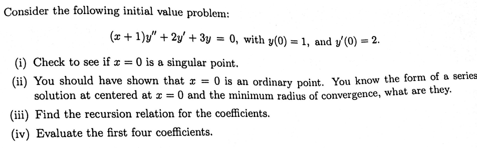 Solved Consider the following initial value problem: (x + 1 | Chegg.com