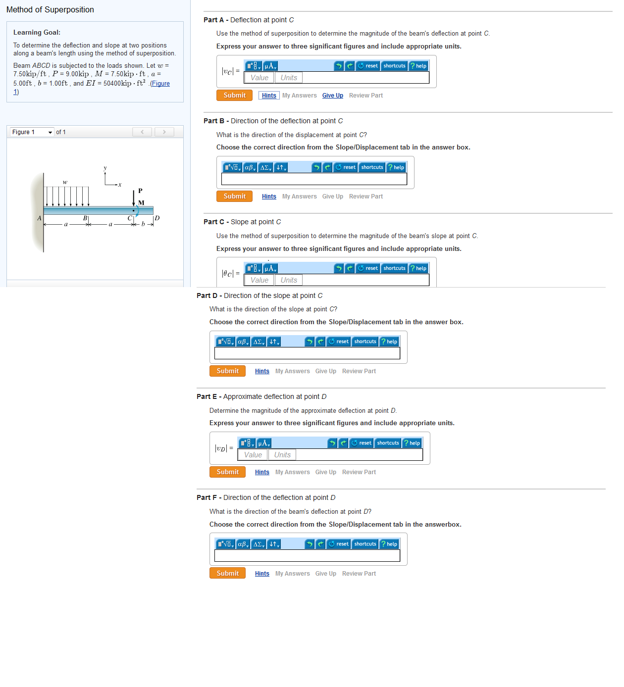 Solved Use the method of superposition to determine the | Chegg.com