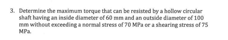 Solved Determine the maximum torque that can be resisted by | Chegg.com