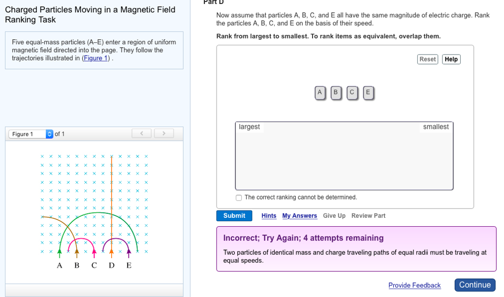 Solved Now assume that particles A, B, C. and E all have the | Chegg.com
