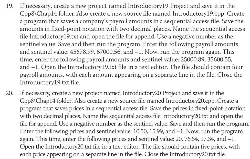 Solved If necessary, create a new project named | Chegg.com