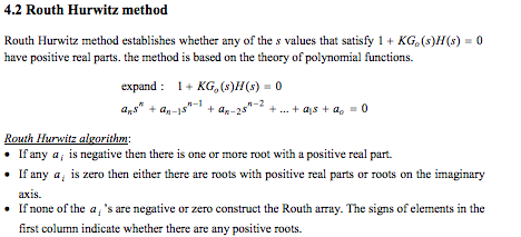 Solved In the Routh-Hurwitz method described above, if | Chegg.com