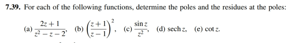 Solved 7.39. For each of the following functions, determine | Chegg.com