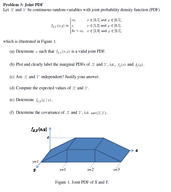 Problem 3: Joint PDF Let .v and Y be continuous | Chegg.com