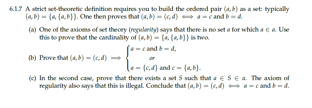Solved A strict set-theoretic definition requires you to | Chegg.com