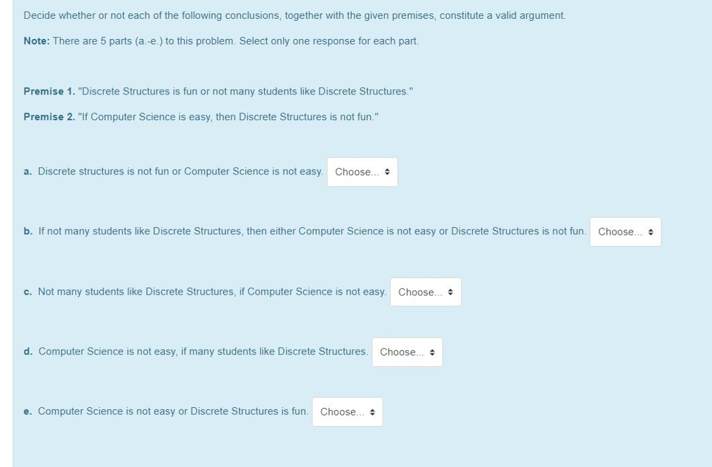 Solved Decide whether or not each of the following | Chegg.com