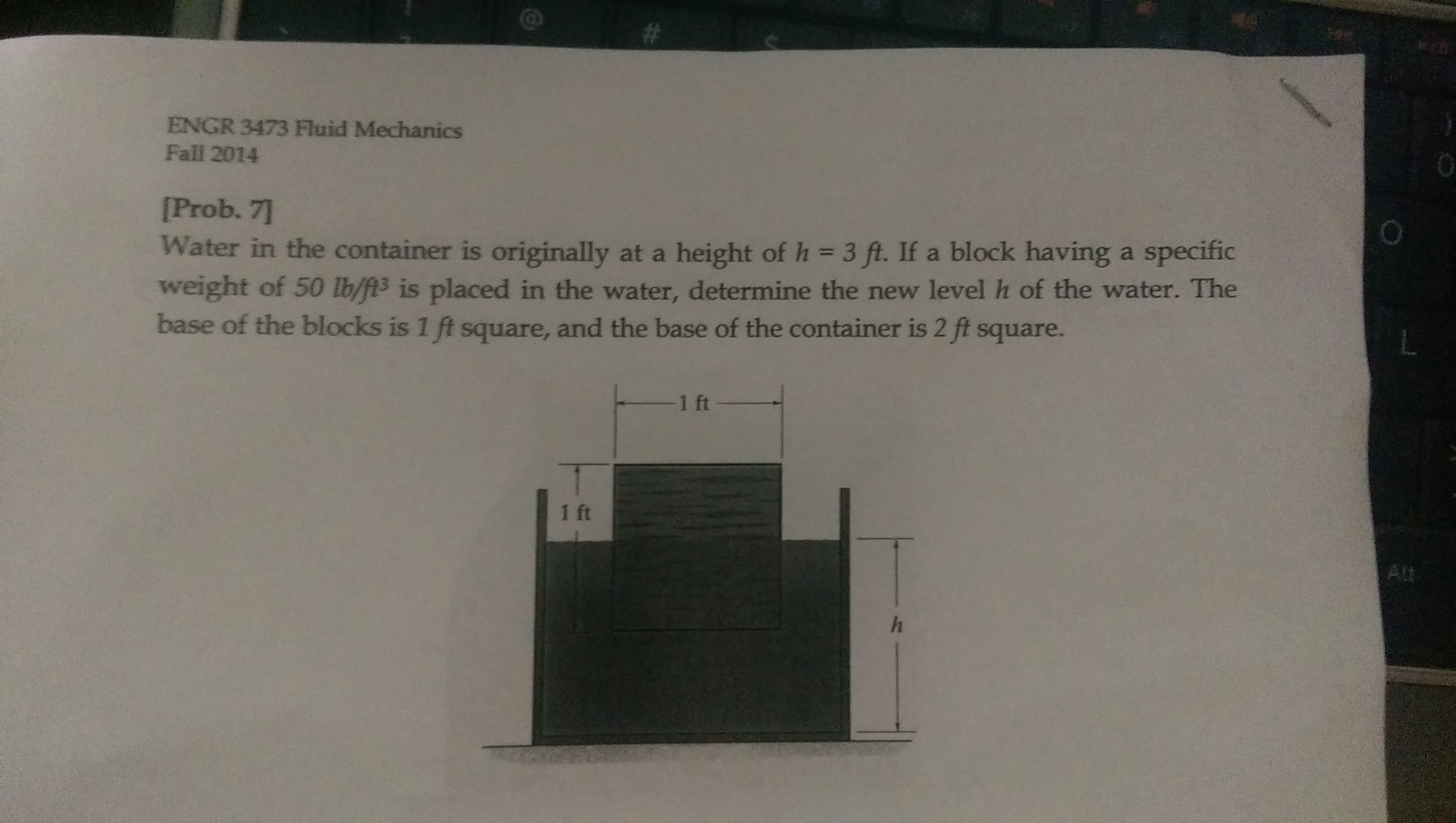 Solved Water in the container is originally at a height of h | Chegg.com